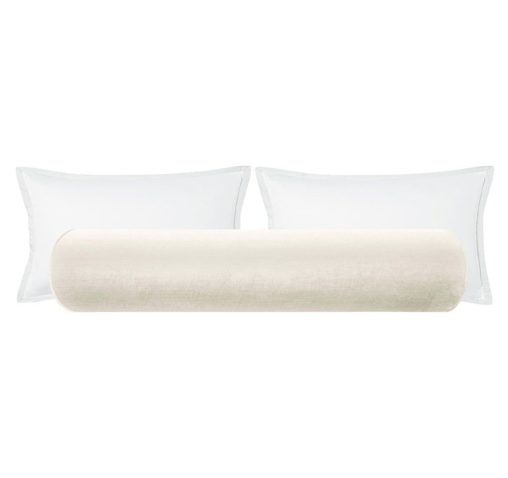 THE BOLSTER :: FAUX SILK VELVET // ALABASTER – Little Design Co.