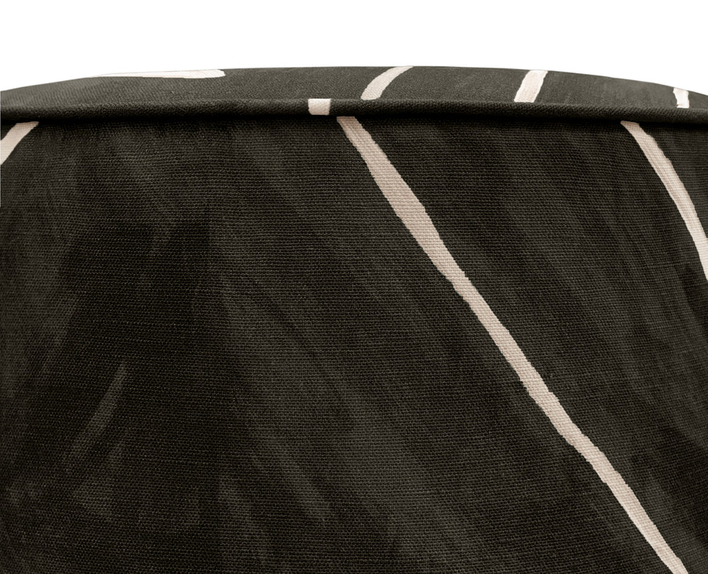 THE TIGHT ROUND OTTOMAN :: GRAFFITO // ONYX + BEIGE – Little Design Co.