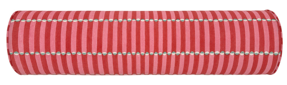 THE BOLSTER :: LUNA HAND BLOCK PRINT // PINK & RED | SCHUMACHER ...