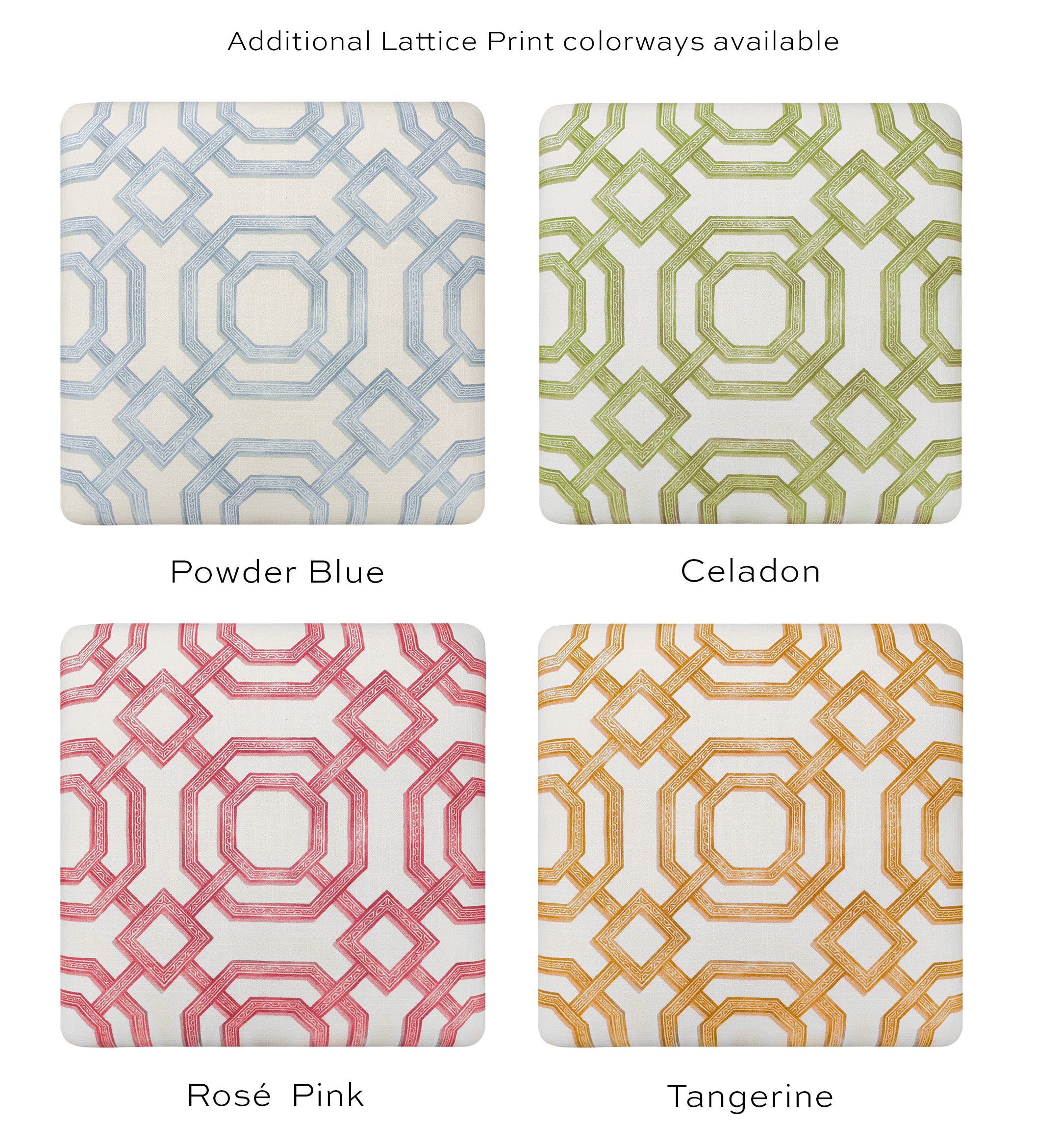 THE SKIRTED OTTOMAN :: LATTICE PRINT – Little Design Co.
