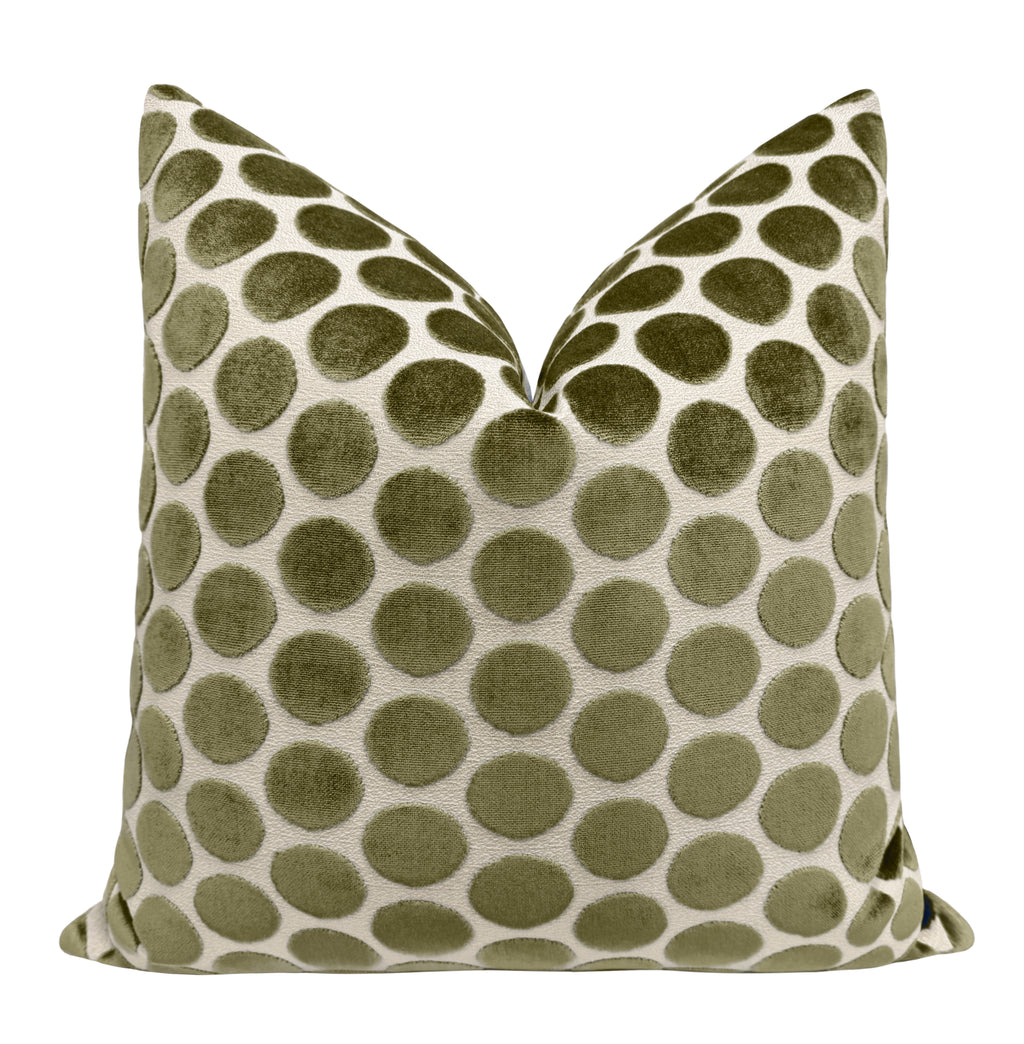 LUNA CUT VELVET // OLIVE – Little Design Co.