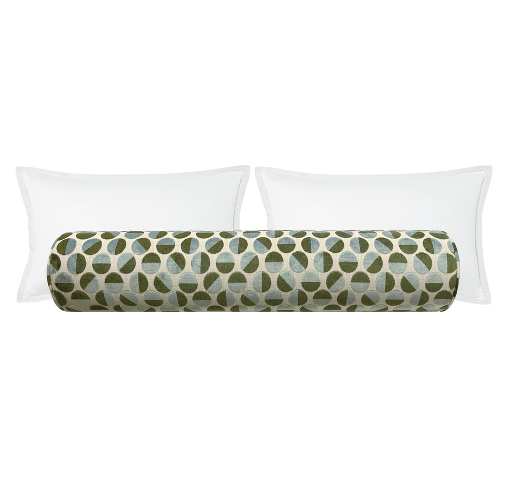 THE BOLSTER :: BROOKLYN CUT VELVET // SPA BLUE – Little Design Co.