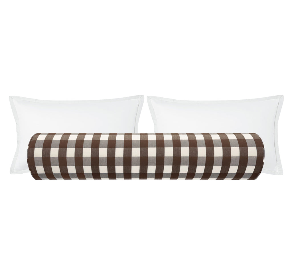 THE BOLSTER :: CHARLESTON CHECK // CHOCOLATE – Little Design Co.