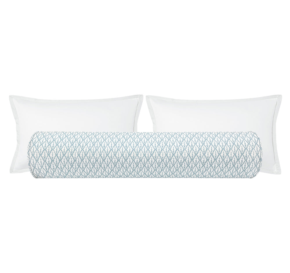 THE BOLSTER :: VERBENA PRINT // HYDRANGEA BLUE – Little Design Co.
