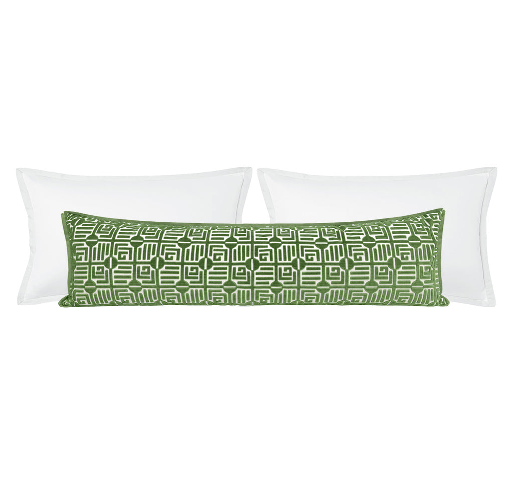 THE XL LUMBAR :: LABYRINTH VELVET // EMERALD | THIBAUT – Little Design Co.