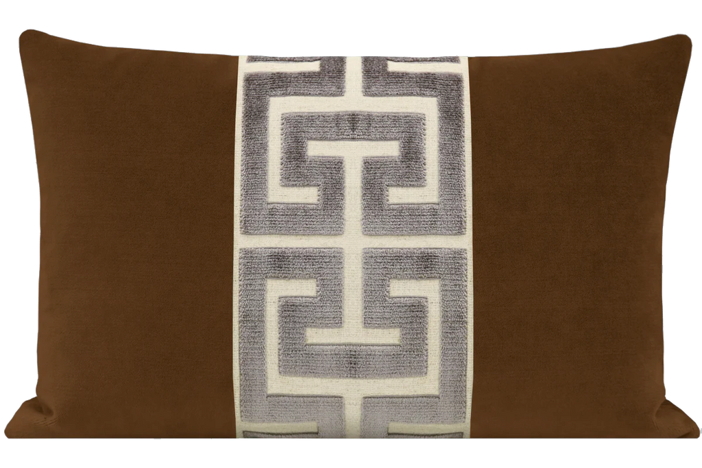 THE LITTLE LUMBAR :: SOCIETY VELVET // SABLE + GREEK TRIM // GRAPHITE ...