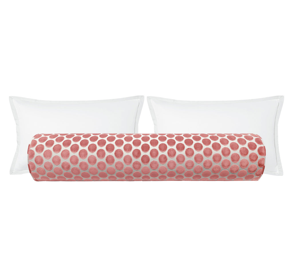 THE BOLSTER :: LUNA CUT VELVET // CARNATION – Little Design Co.