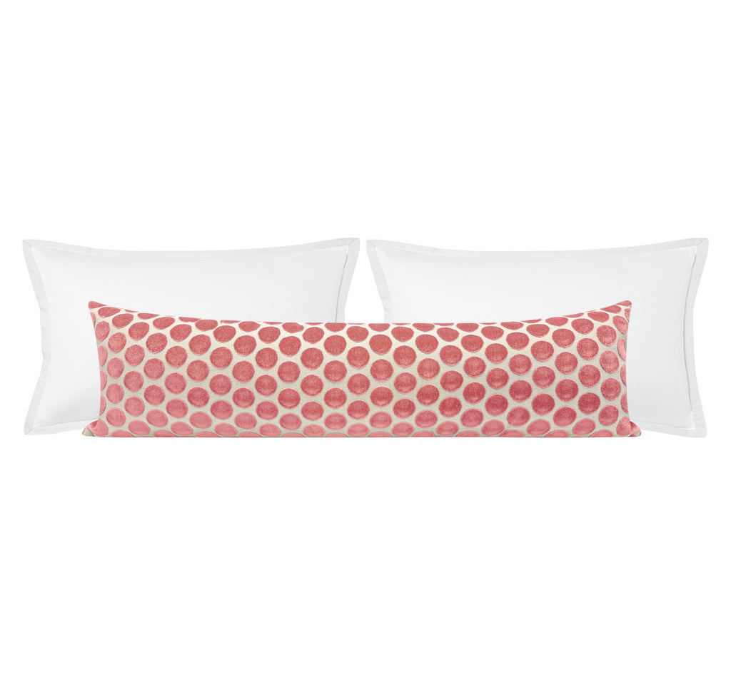 THE XL LUMBAR :: LUNA CUT VELVET // CARNATION – Little Design Co.