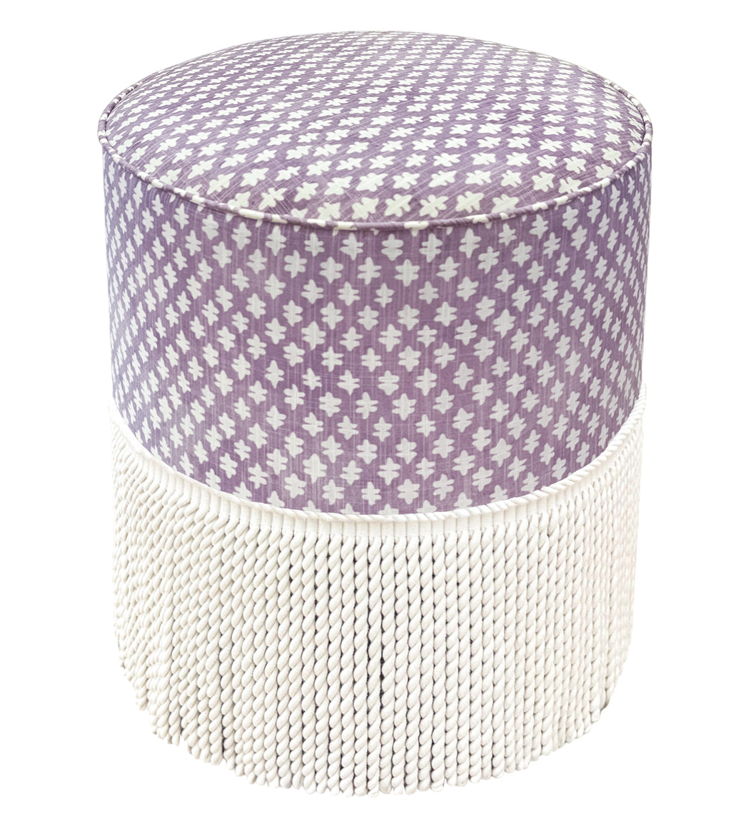 THE TIGHT ROUND OTTOMAN :: TILLY PRINT // LAVENDER – Little Design Co.