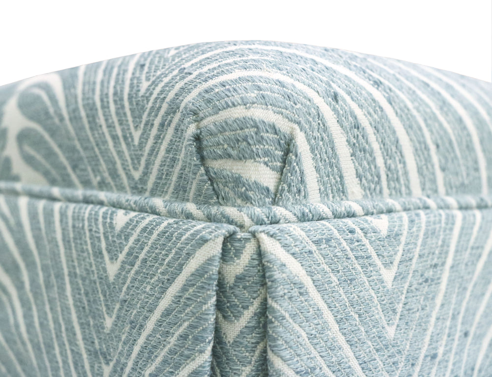 THE SKIRTED OTTOMAN :: MUSGROVE CHENILLE // SPA BLUE – Little Design Co.