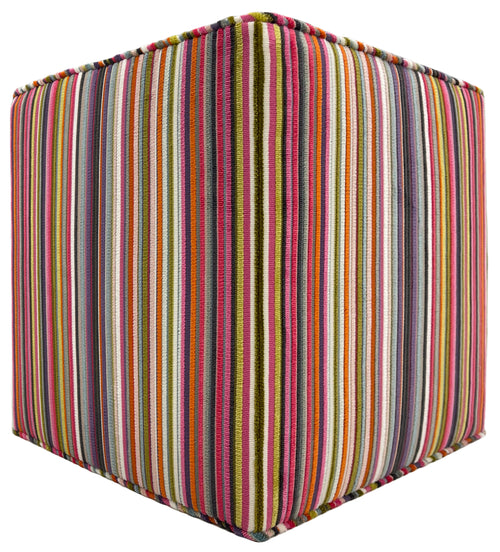 THE TIGHT SQUARE OTTOMAN :: SOHO CUT VELVET // MULTI – Little Design Co.