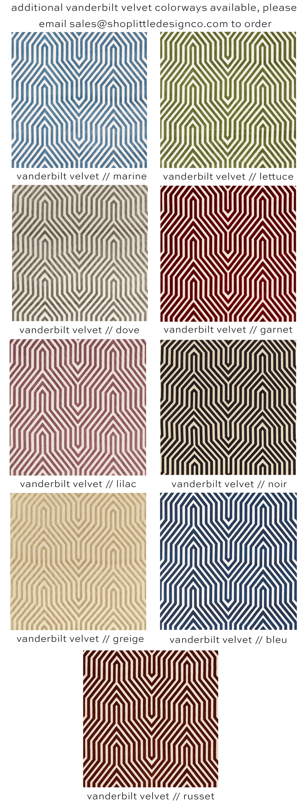 VANDERBILT VELVET // DOVE – Little Design Co.