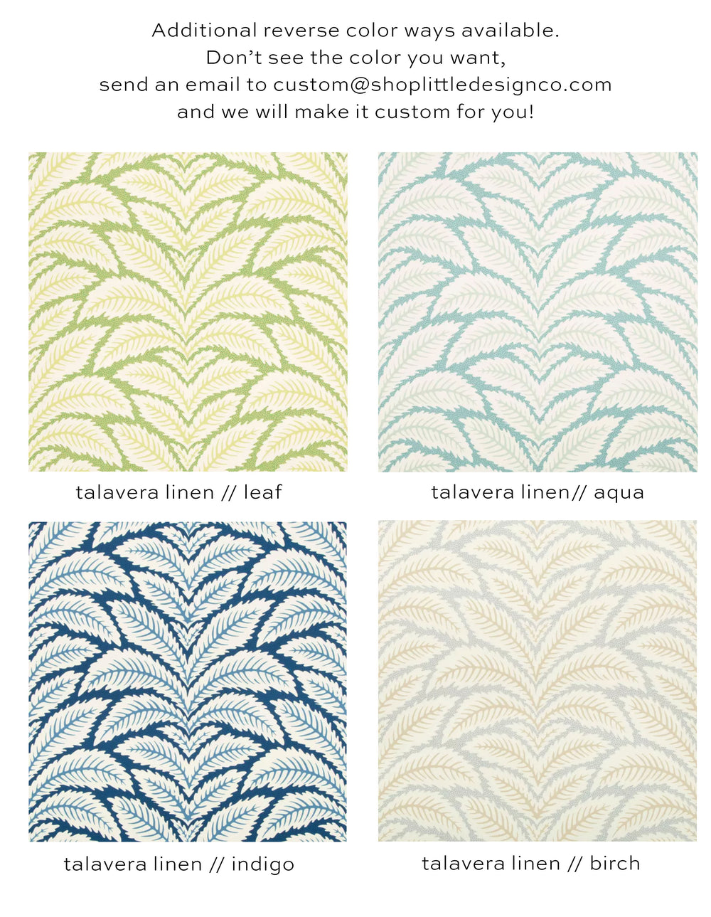 TALAVERA LINEN // LEAF – Little Design Co.